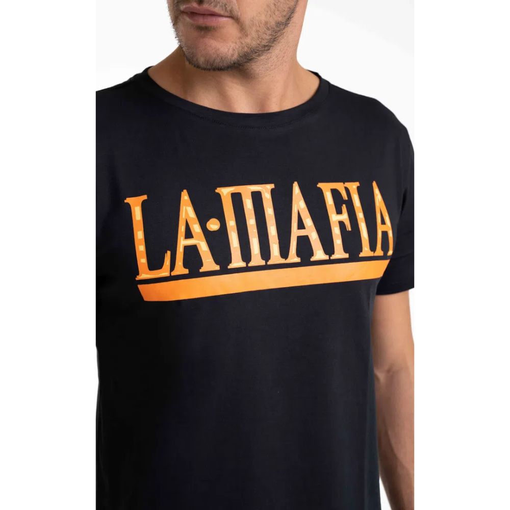 Camiseta La Mafia Slim Masculina Preta - Dom Store Multimarcas ...