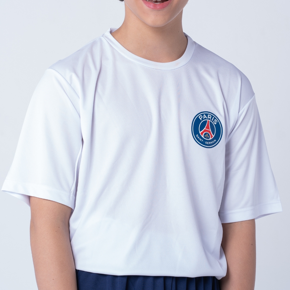 Camiseta PSG Dry Fit Infantil Licenciada Balboa Branca - Dom Store ...