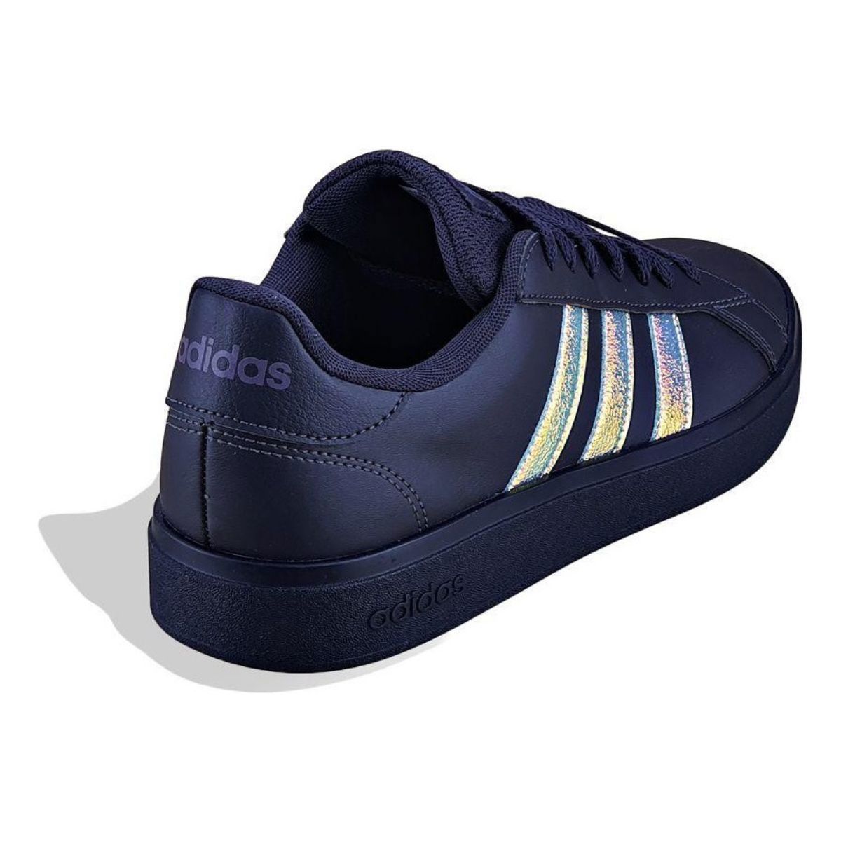 Tênis Adidas Grand Court Base 2.0 Feminino Preto Holográfico - Dom ...