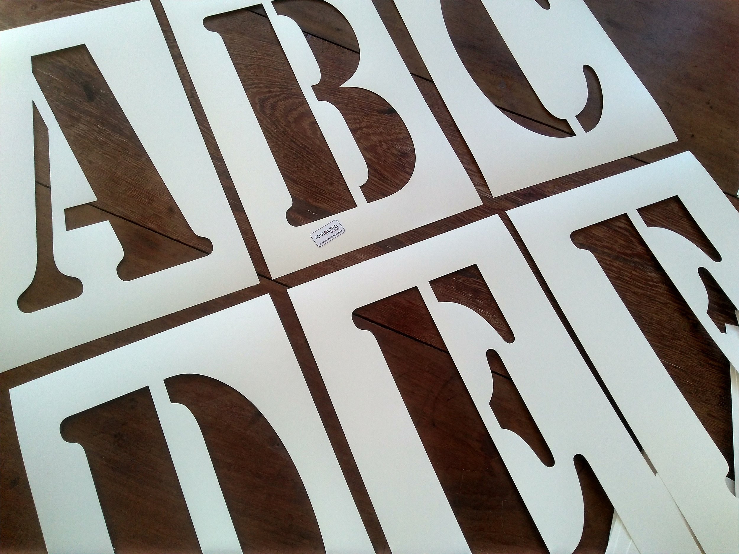 Comprar Stencil Molde Vazado Letras do Alfabeto de A a Z , tamako ...