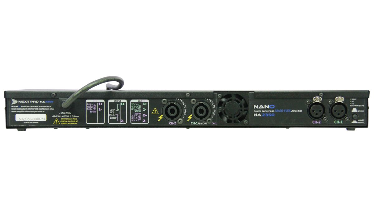 Amplificador Next Pro Na2350 - AG SOUND EQUIPAMENTOS DE ÁUDIO