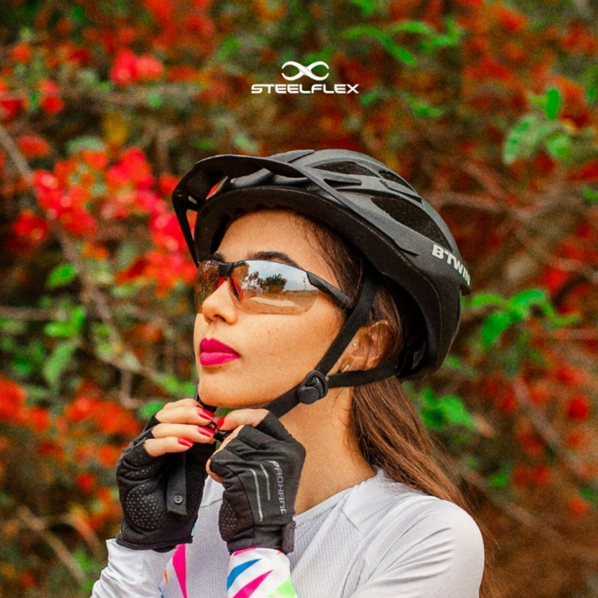 Oculos Epi Esportivo Neon lente Incolor In out Espelhado Steelflex CA 40906 - COMSEG EPI ...