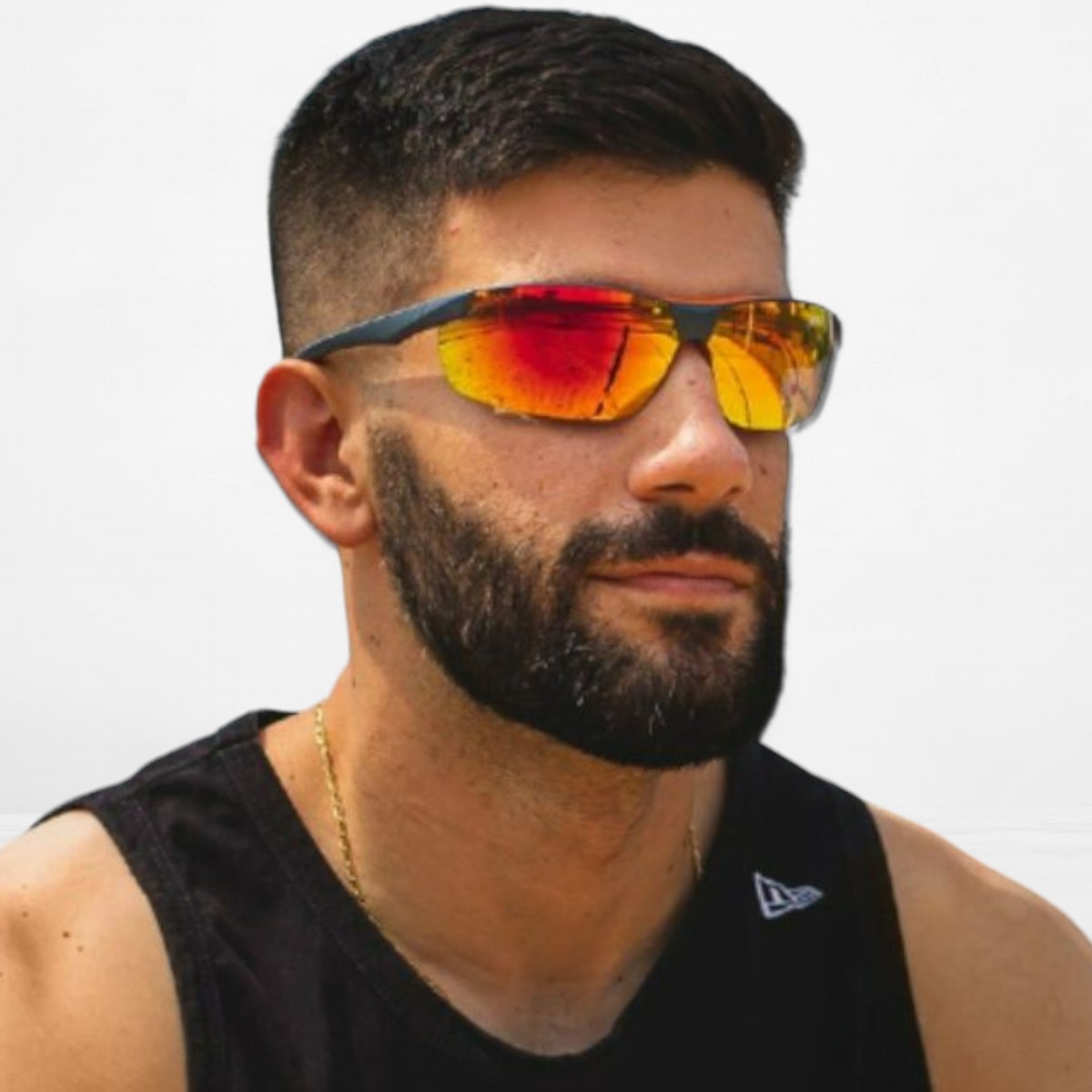 Oculos Epi Esportivo Neon Lente Vermelho Espelhado Steelflex CA 40906 - COMSEG EPI ...