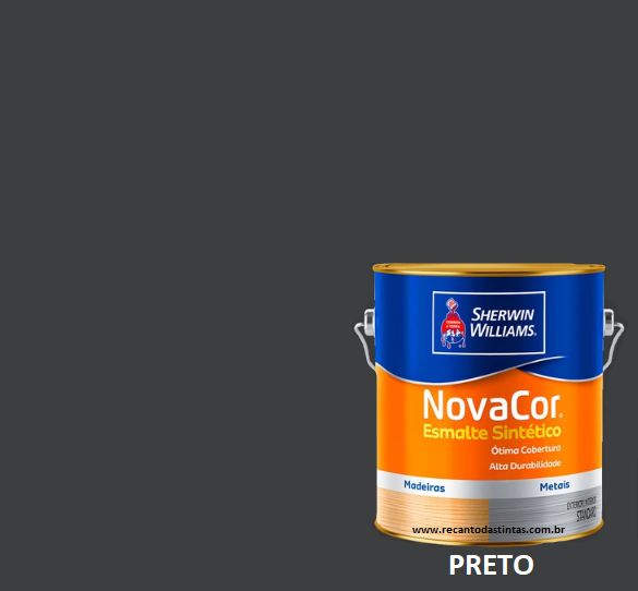 Novacor Esm Preto Fosco GL - A Melhor Loja de Tintas da Zona Leste ...