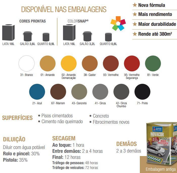 Novacor Piso Liso Azul QT - A Melhor Loja de Tintas da Zona Leste ...