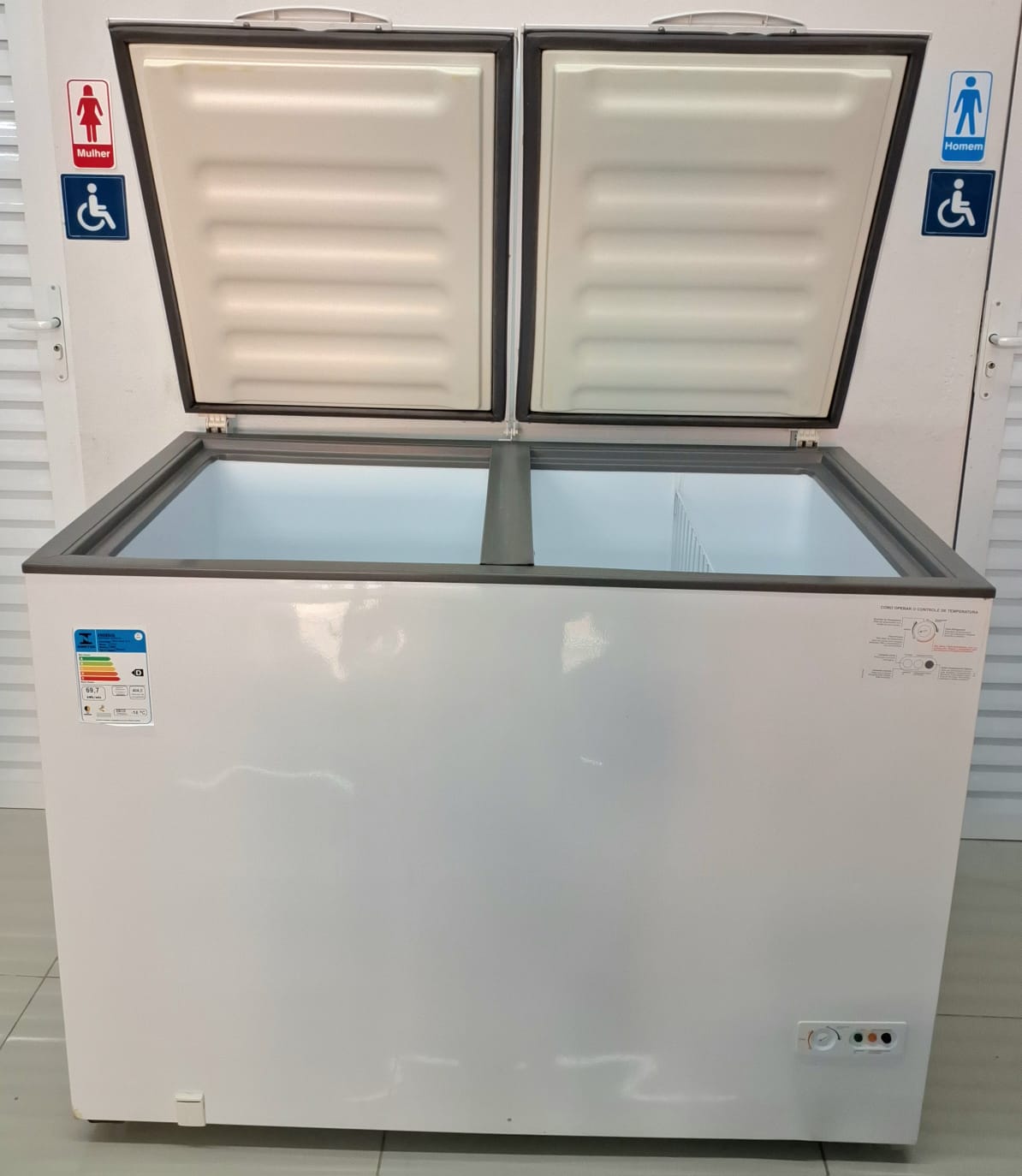 Freezer Horizontal 414L 2 Portas CHB42 Branco Consul - 110v [Usado ...