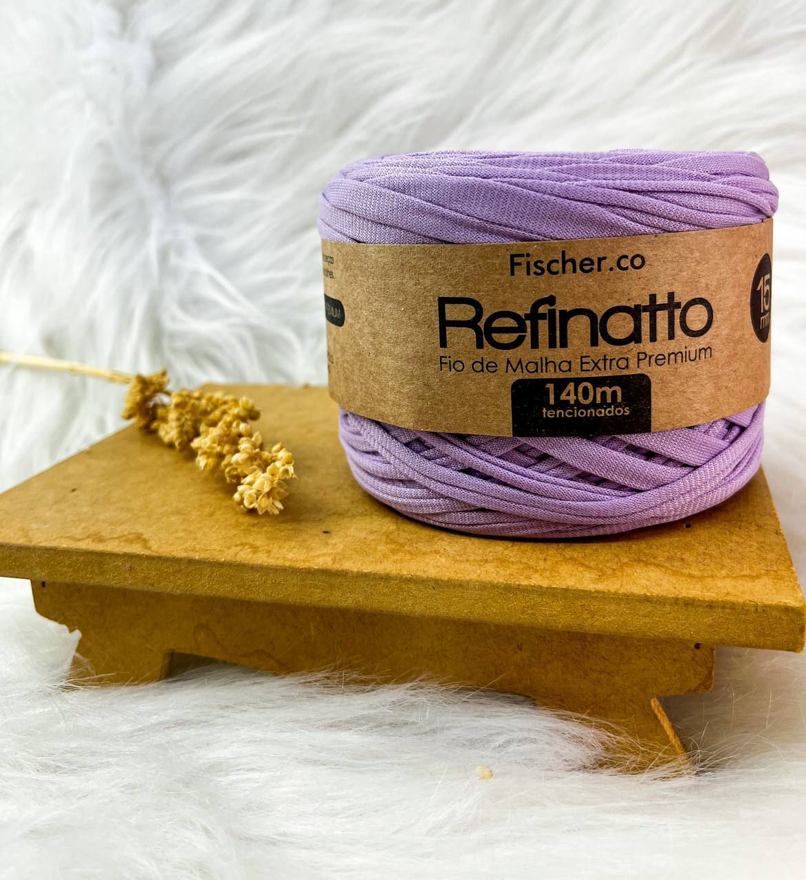 Malha Premium Fischer Refinatto 15mm - Lavanda - Déa Fios de Crochê