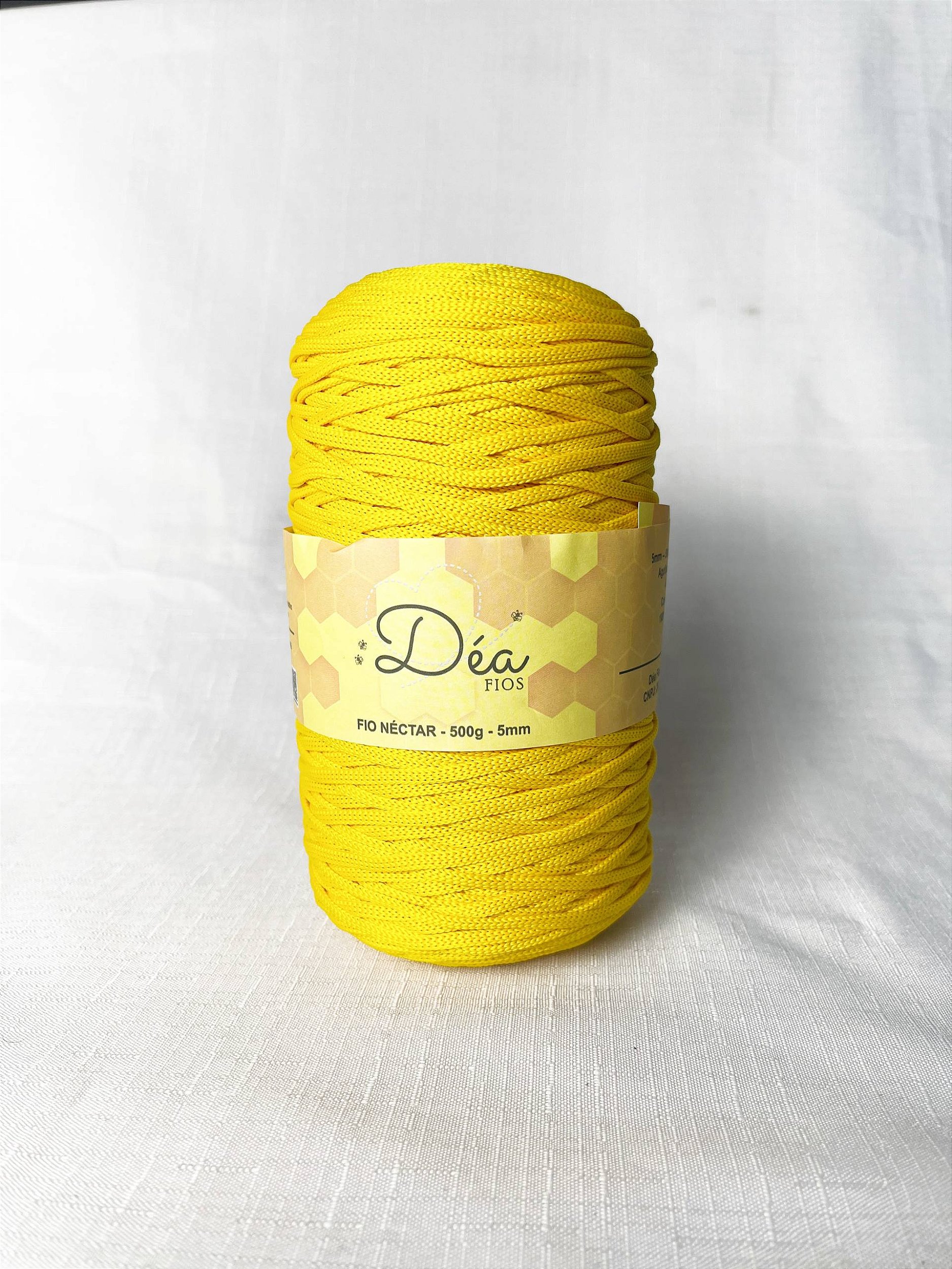 Fio Néctar 5mm - 500g-200m - Poliéster - Amarelo Ouro - Déa Fios de ...