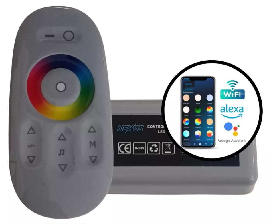 Controlador Led Touch Com Wi-fi Veico Nexus + Fonte 12 Volts - Portal ...