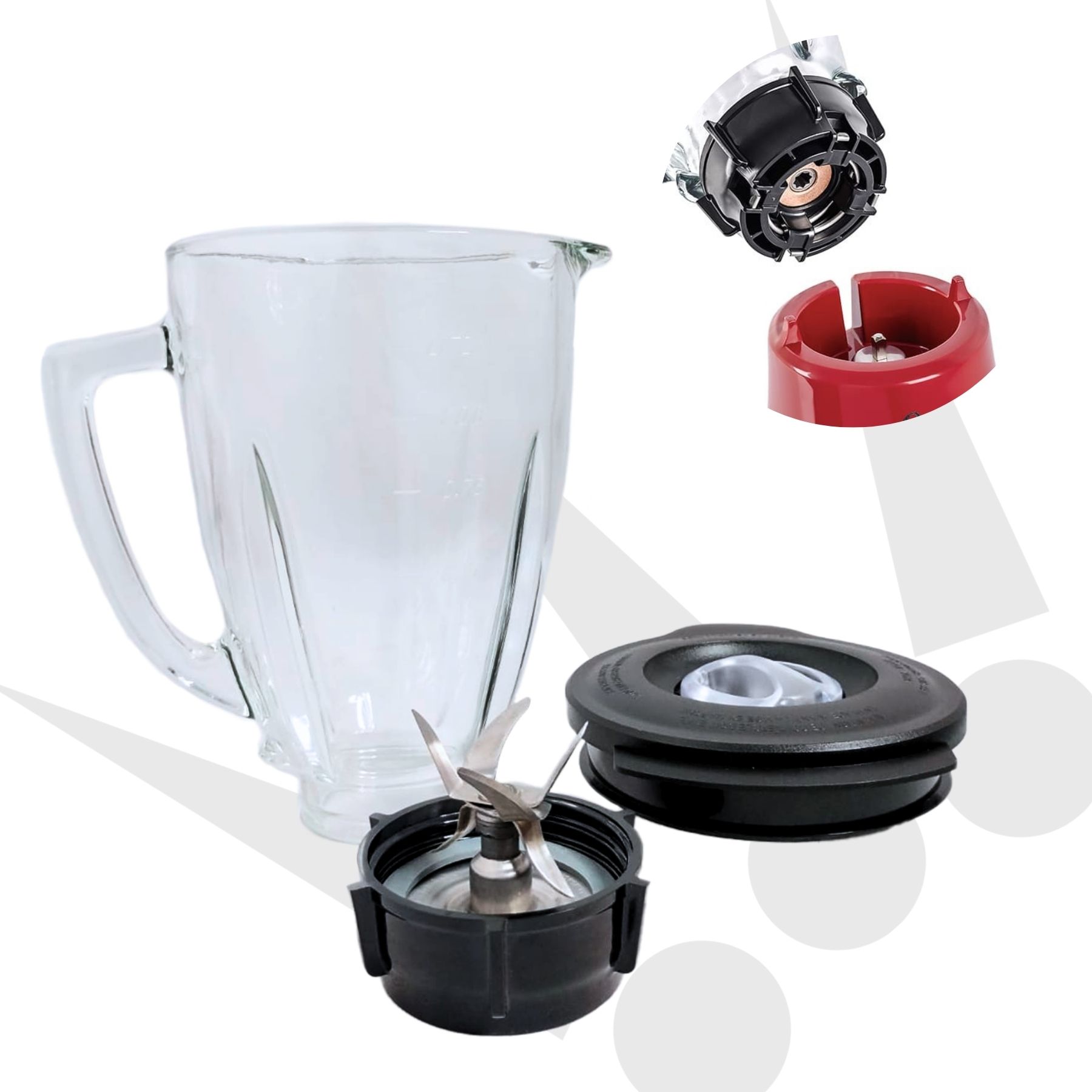 Kit Completo Copo Redondo Liquidificador Compatível Oster - DassHaus