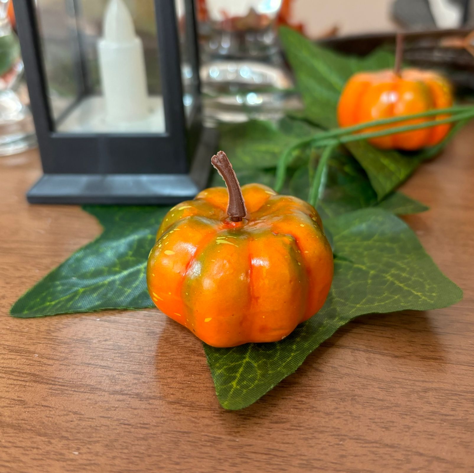 Mini abóbora artificial decorativa - Mesa Posta e Decoração.