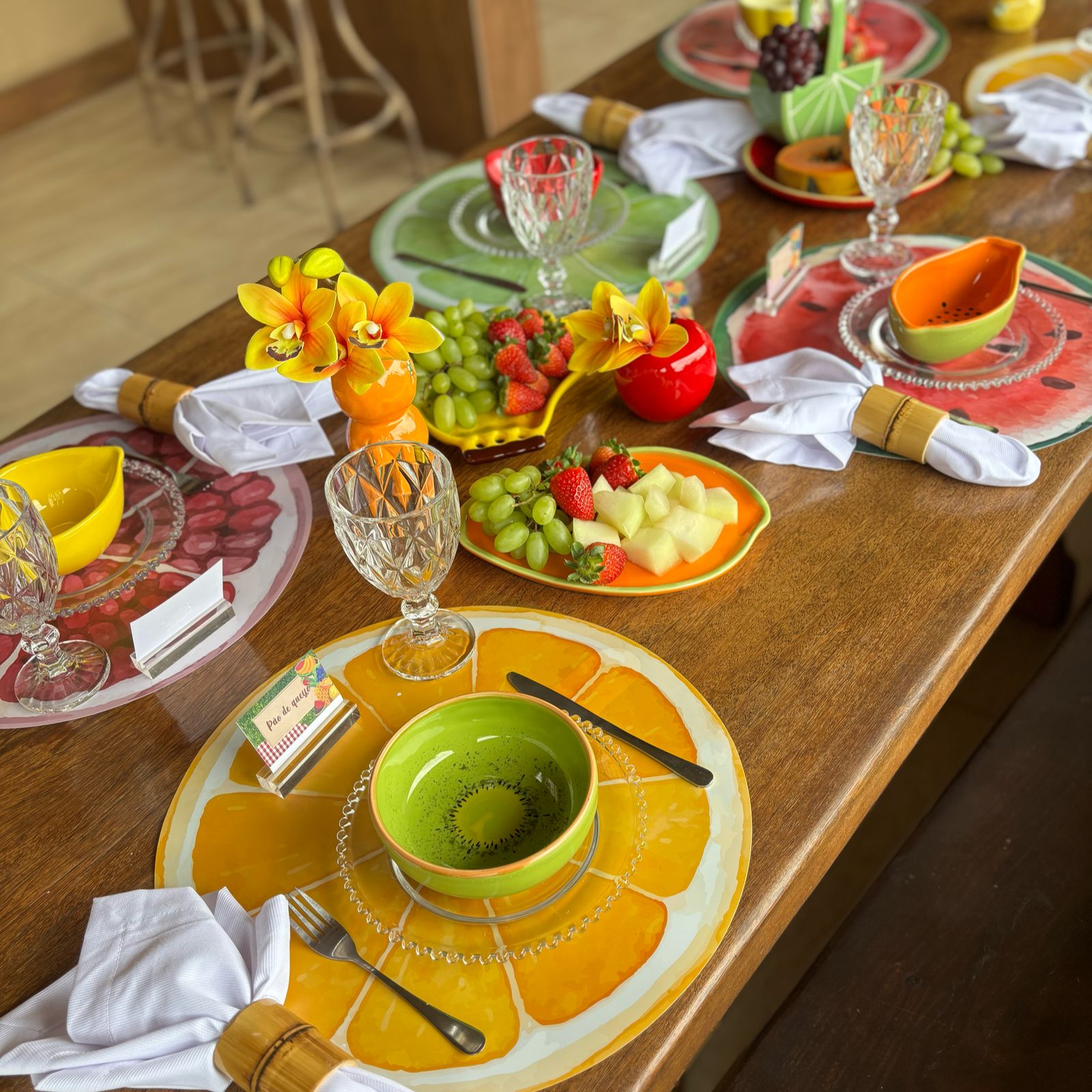 Vaso laranjas - Mesa Posta e Decoração.
