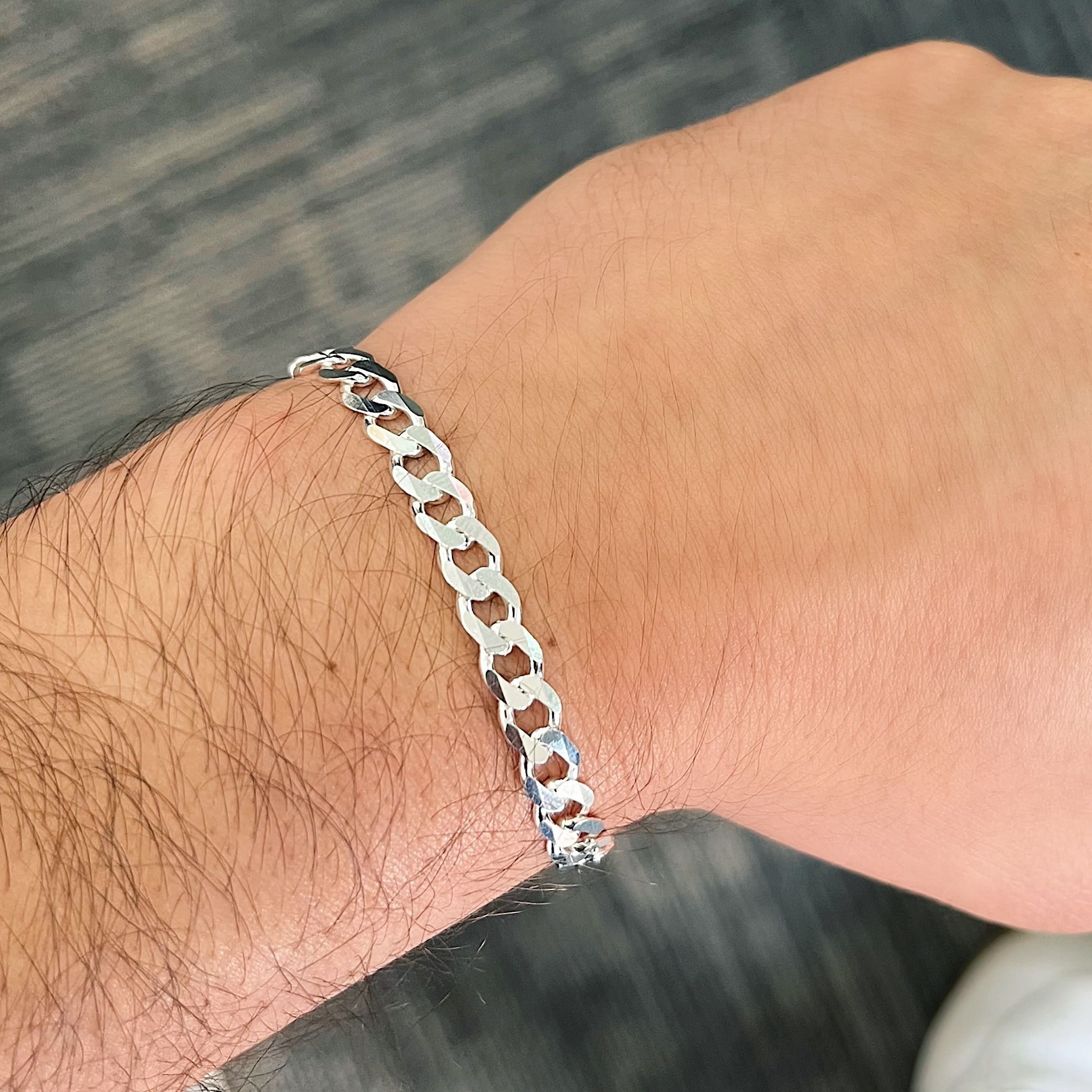 Pulseira Masculina de Prata 925 Elos Grumet 6mm | Atacado de Prata ...