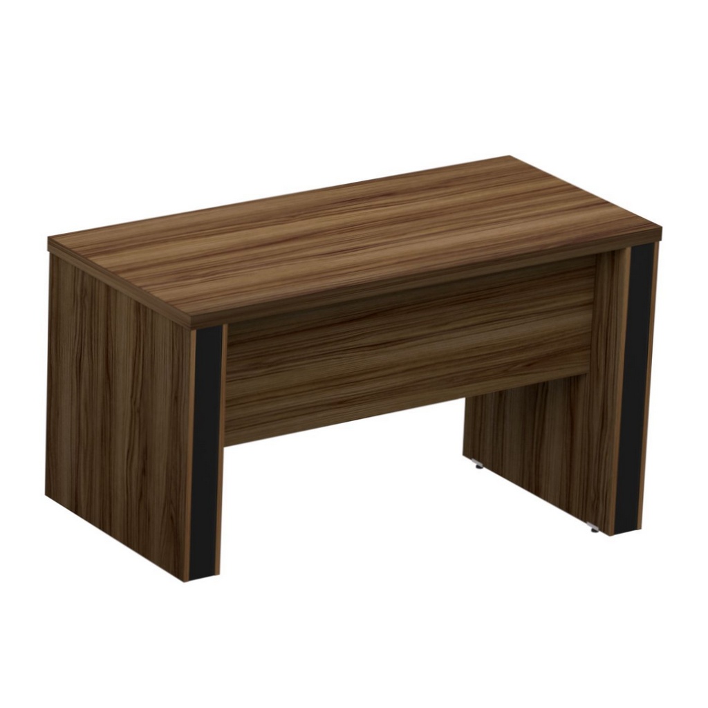 Mesa Retangular para Escritório M40 Gold Tampo Madeira - Um Toque Móveis