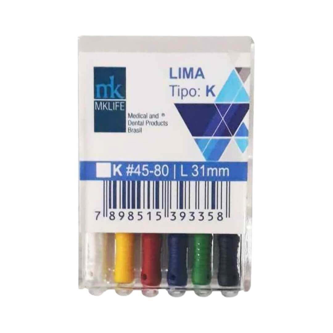 Lima Tipo K 31mm Caixa com 6 Unidades - MK Life - Dental Access