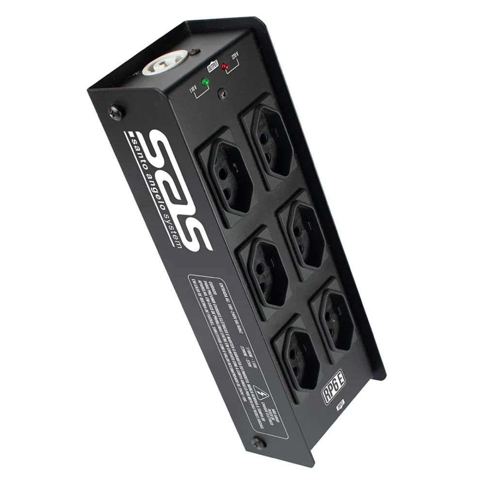 Regua Para Palco 6 Tomadas Com Saída Power Santo Angelo RP6E Preto (VTR ...