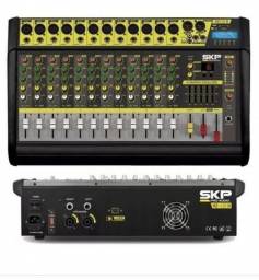 Mesa De Som Amplificada 10 Canais SKP VZ-100-II 2000w - Toda Música Instrumentos Musicais
