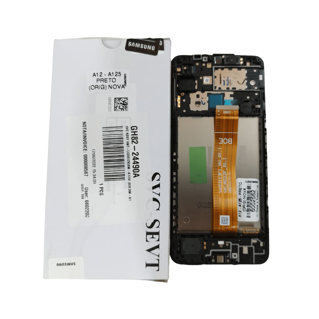 Tela Frontal Touch Display Samsung A12 A125 - Original Nova - W&J peças ...