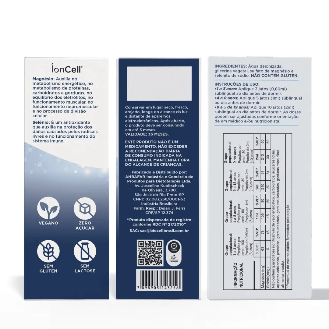 Neurocell Suplemento Alimentar Ionizado Spray 60ml - Biocell ...
