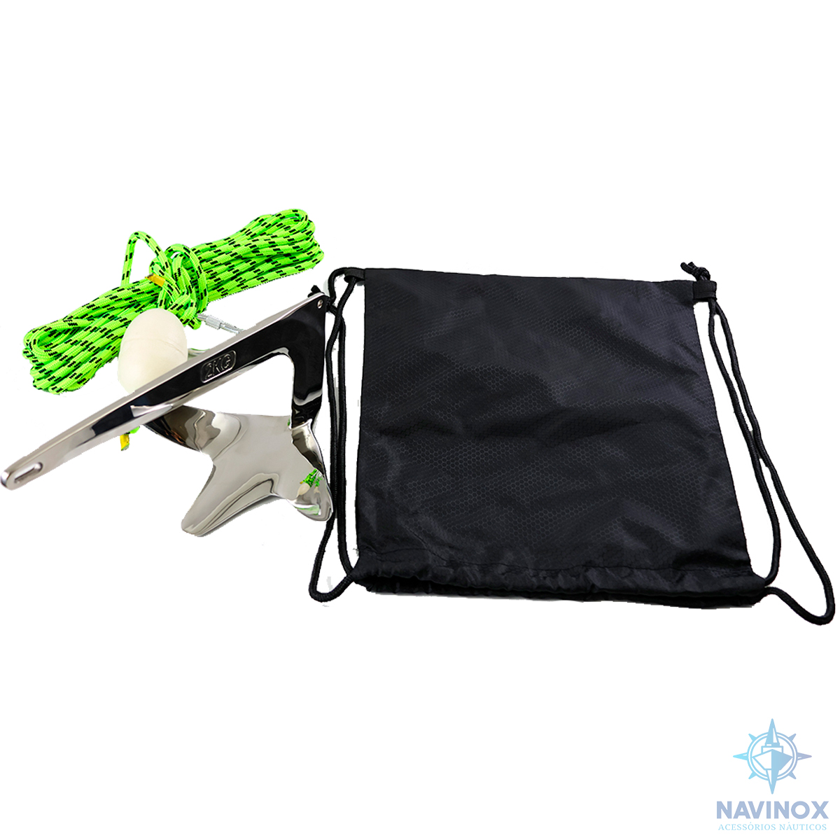 Kit Completo Âncora Bruce Aço Inox Polido 2kg Jet Ski Barco - iCasa ...