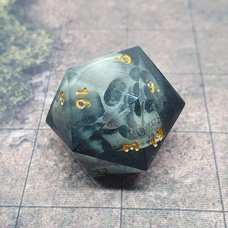 Dado Jumbo d20 Memento Mori com Caveira - RPG | Loja Torre Arcana ...