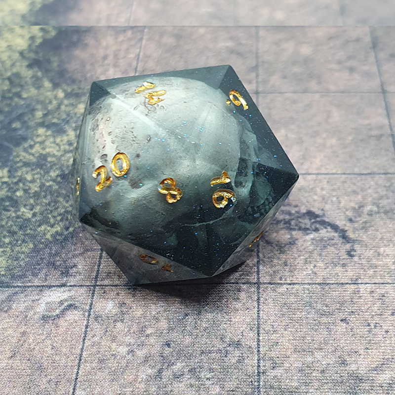 Dado Jumbo d20 Memento Mori com Caveira - RPG | Loja Torre Arcana ...