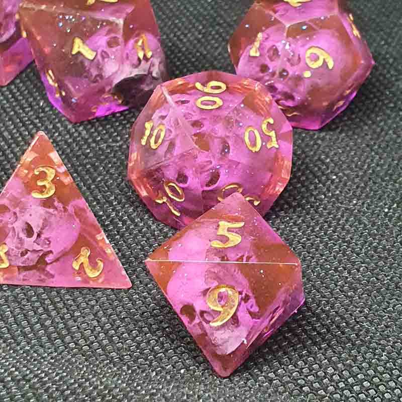 Rose Memento Morri - Set completo com 7 Dados de RPG - Encomenda - https://torrearcana ...