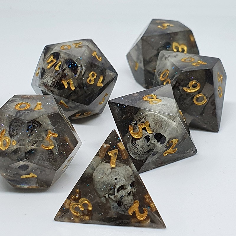 Memento Morri - Set completo com 7 Dados de RPG Encomenda - https://torrearcana.lojaintegrada ...