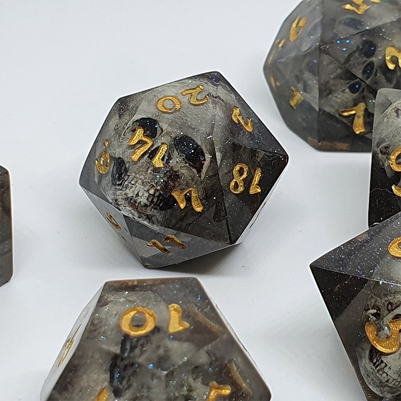 Memento Morri - Set completo com 7 Dados de RPG Encomenda - https://torrearcana.lojaintegrada ...