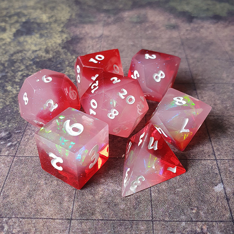 Flor da Alvorada - Set completo com 7 Dados de RPG - Entrega Imediata ...