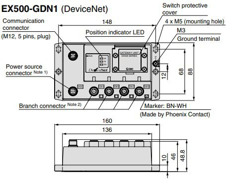 EX500-GDN1 GATEWAY - SERIE EX500 SMC - TONA AUTOMAÇÃO
