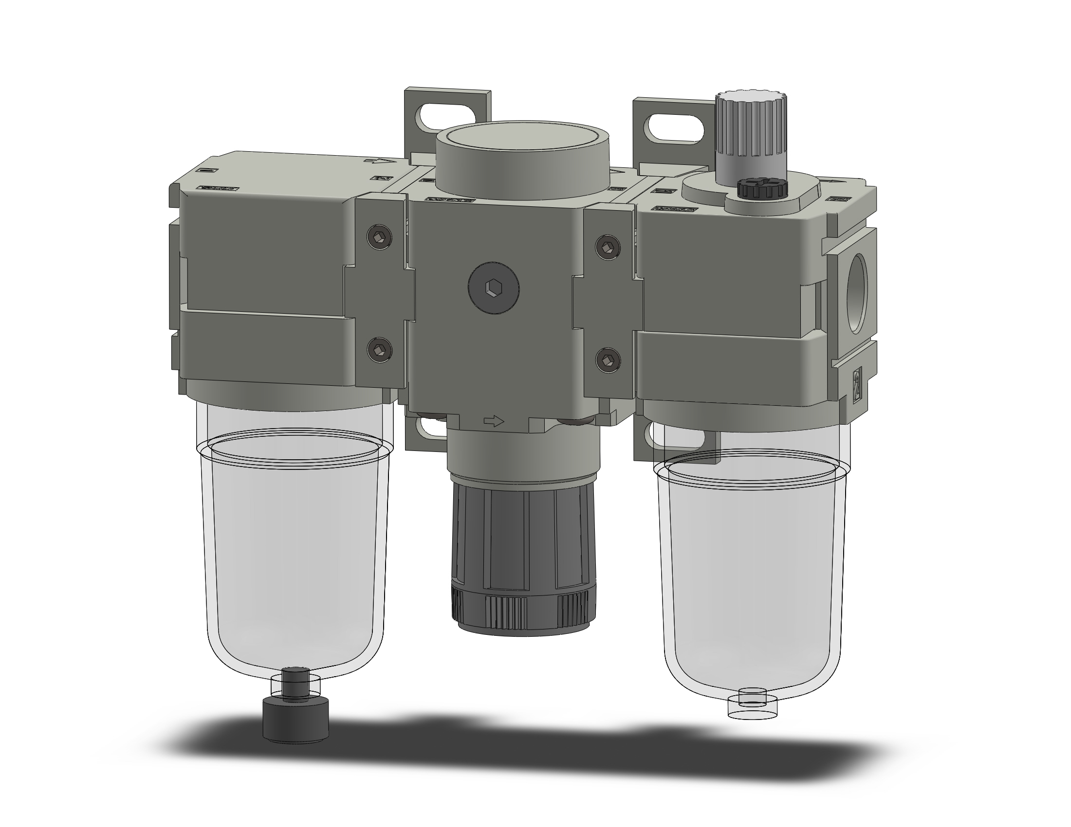 AC20-F02G-D LUBRIFIL COMPLETO COM MANOMETRO ROSCA 1/4 - SERIE AC-D NCM ...