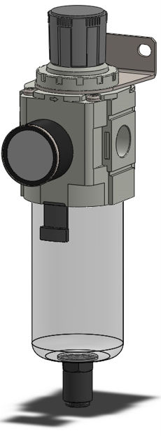 AW40-F04BDG-D FILTRO REGULADOR COM MANOMETRO ROSCA 1/2 DRENO AUTOMATICO ...