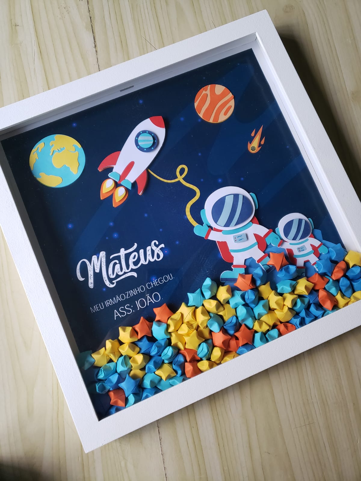 Quadrinho Astronauta - Ana Nascimento Origami Criativo