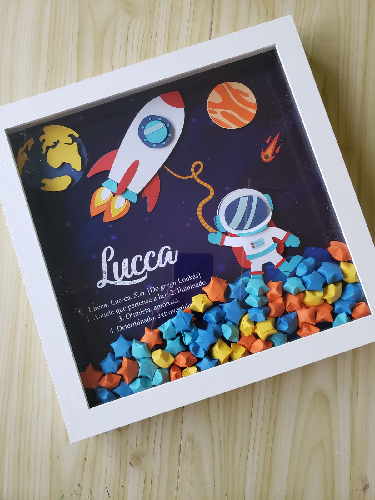 Quadrinho Astronauta - Ana Nascimento Origami Criativo