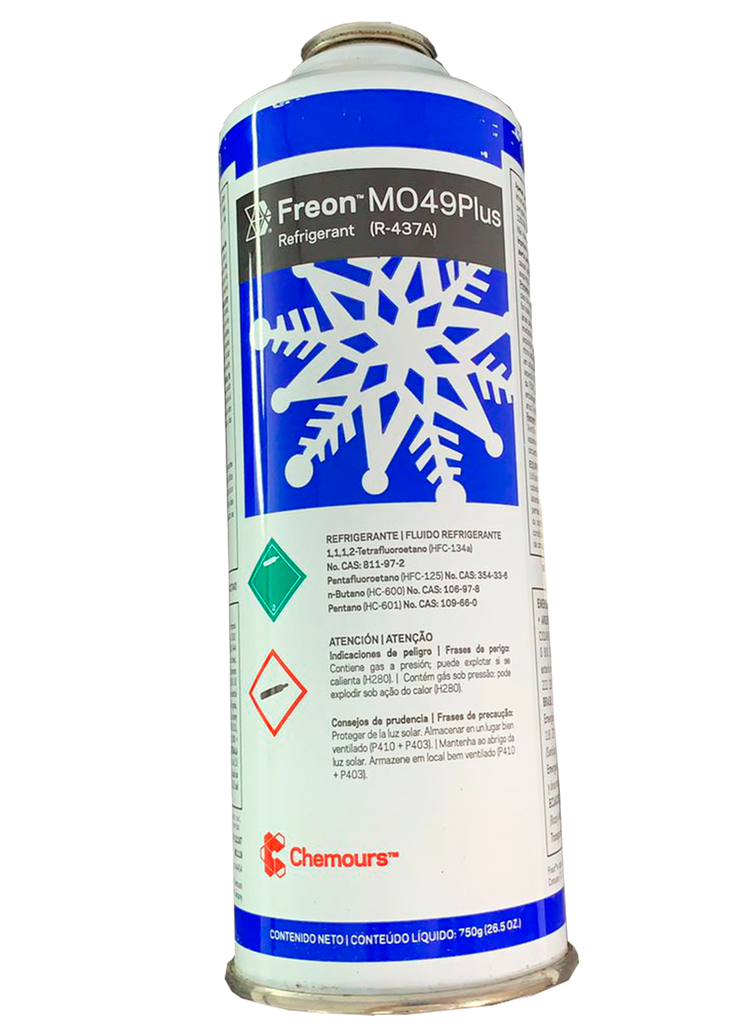 Gás R437a Refrigerante Plus Mo49 Lata 750g Chemours - DSfrio Refrigeração