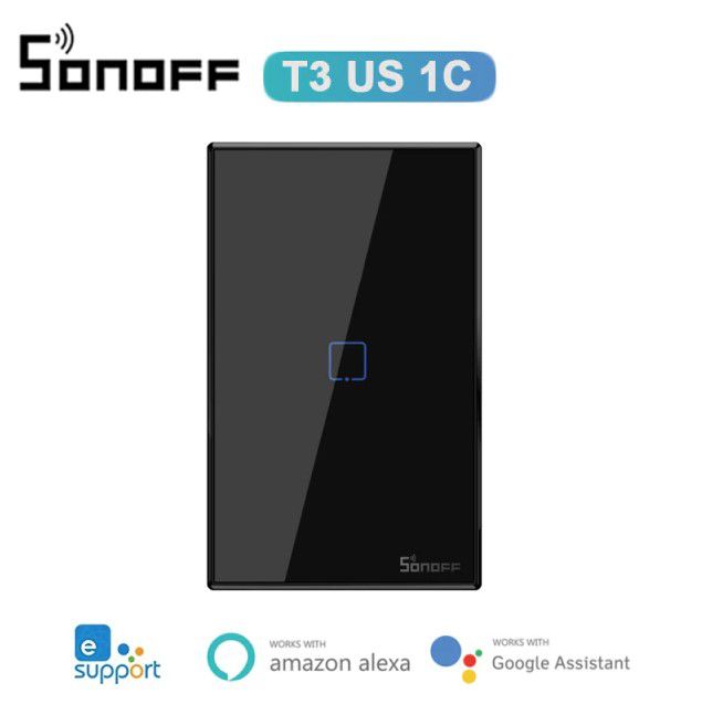 Interruptor SONOFF T3 US 1 Tecla - Luminolândia