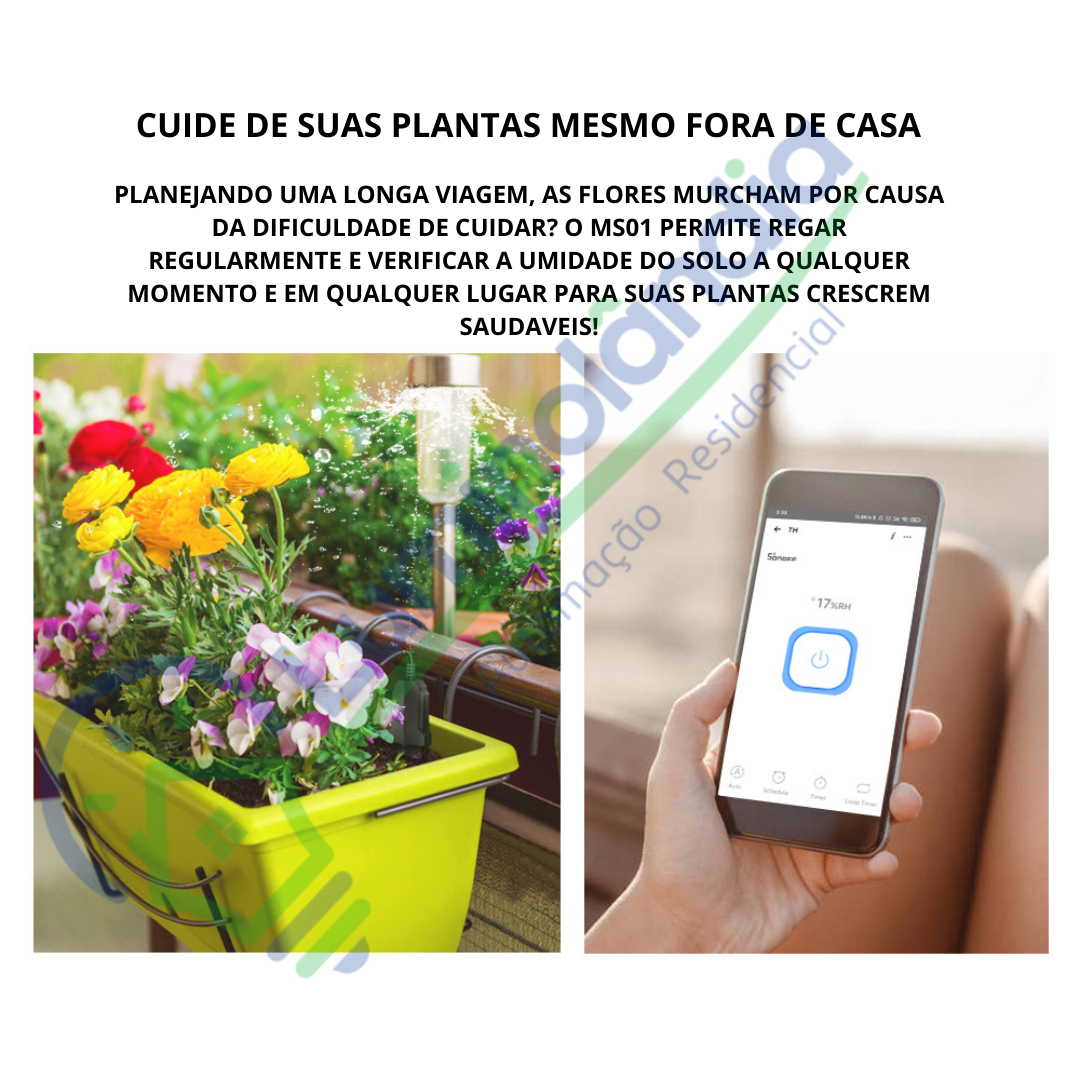 Sonoff TH16 Elite + Sensor Umidade Do Solo MS01 - Luminolândia