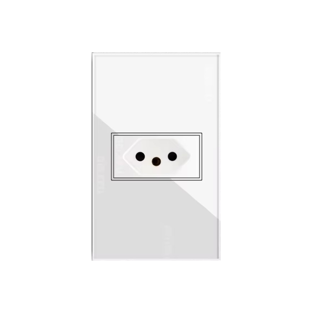 Tomada Simples Acabamento Premium Painel De Vidro 4x2 - Luminolândia