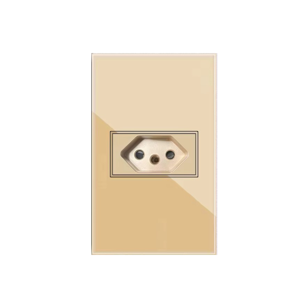Tomada Simples Acabamento Premium Painel De Vidro 4x2 - Luminolândia