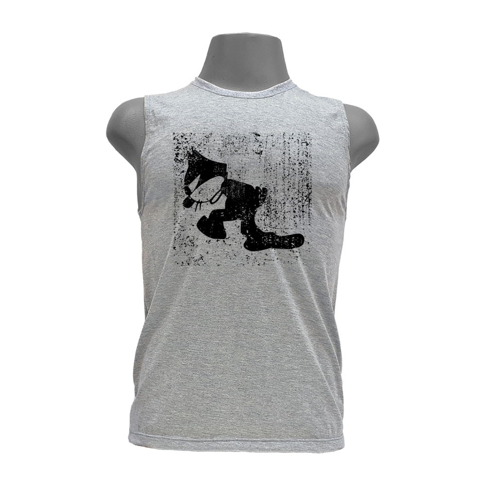 Camiseta regata masculina - Gato Félix Bravo. - DASANTIGAS