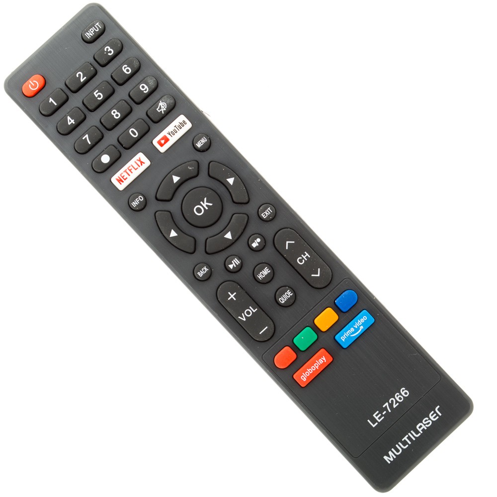 Controle Remoto TV Multilaser SMART LE7266 FBG9143 SKY9140 VCA8288 ...