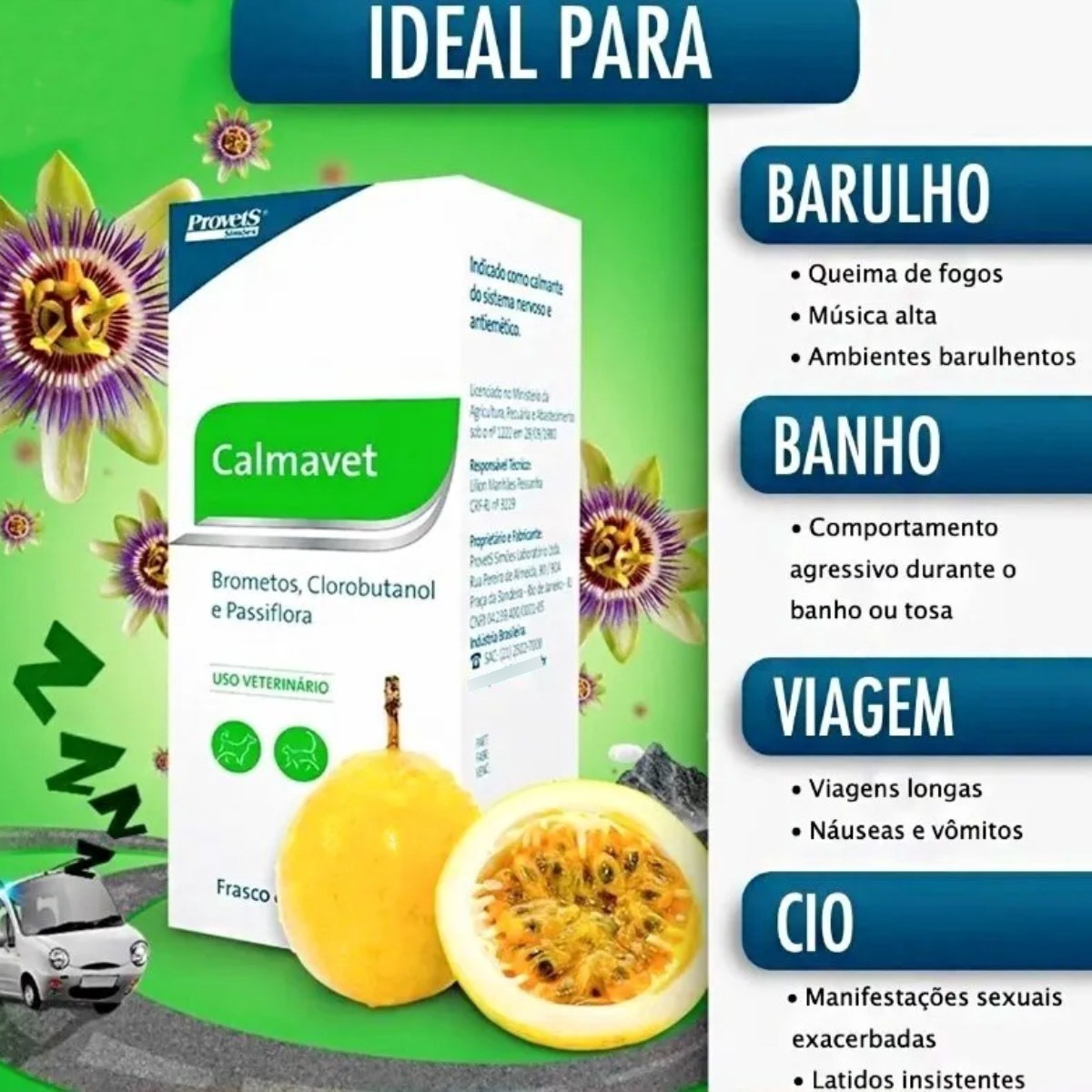 Calmavet Calmante Natural Para Cães E Gatos - 30mL - Provets - Union.Pet
