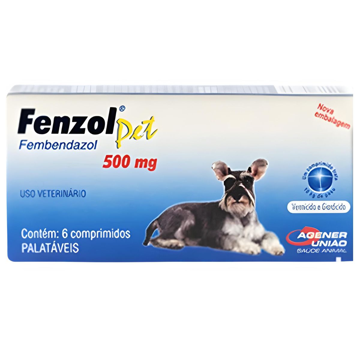 Vermífugo Vermicida Giardicida Fenzol Pet para Cães 500mg Agener União ...