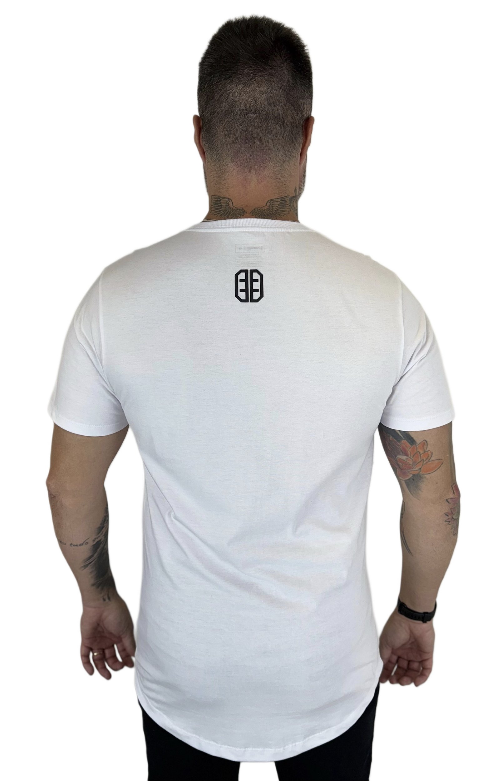 Camiseta Long (meia malha) - Branco - Panobianco Academia
