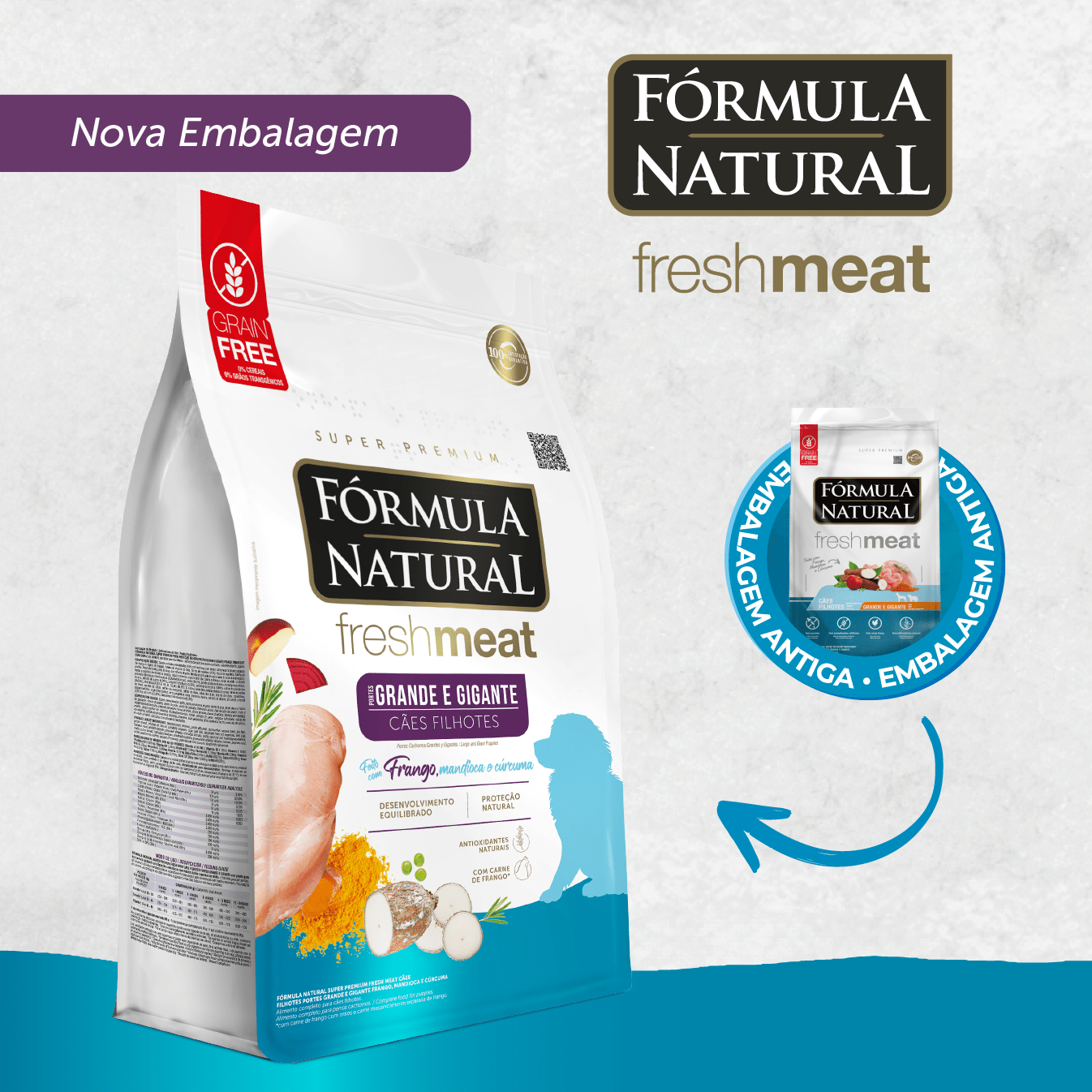 Fórmula Natural Fresh Meat Filhotes Grande e Gigante 12kg | PET HERE ...