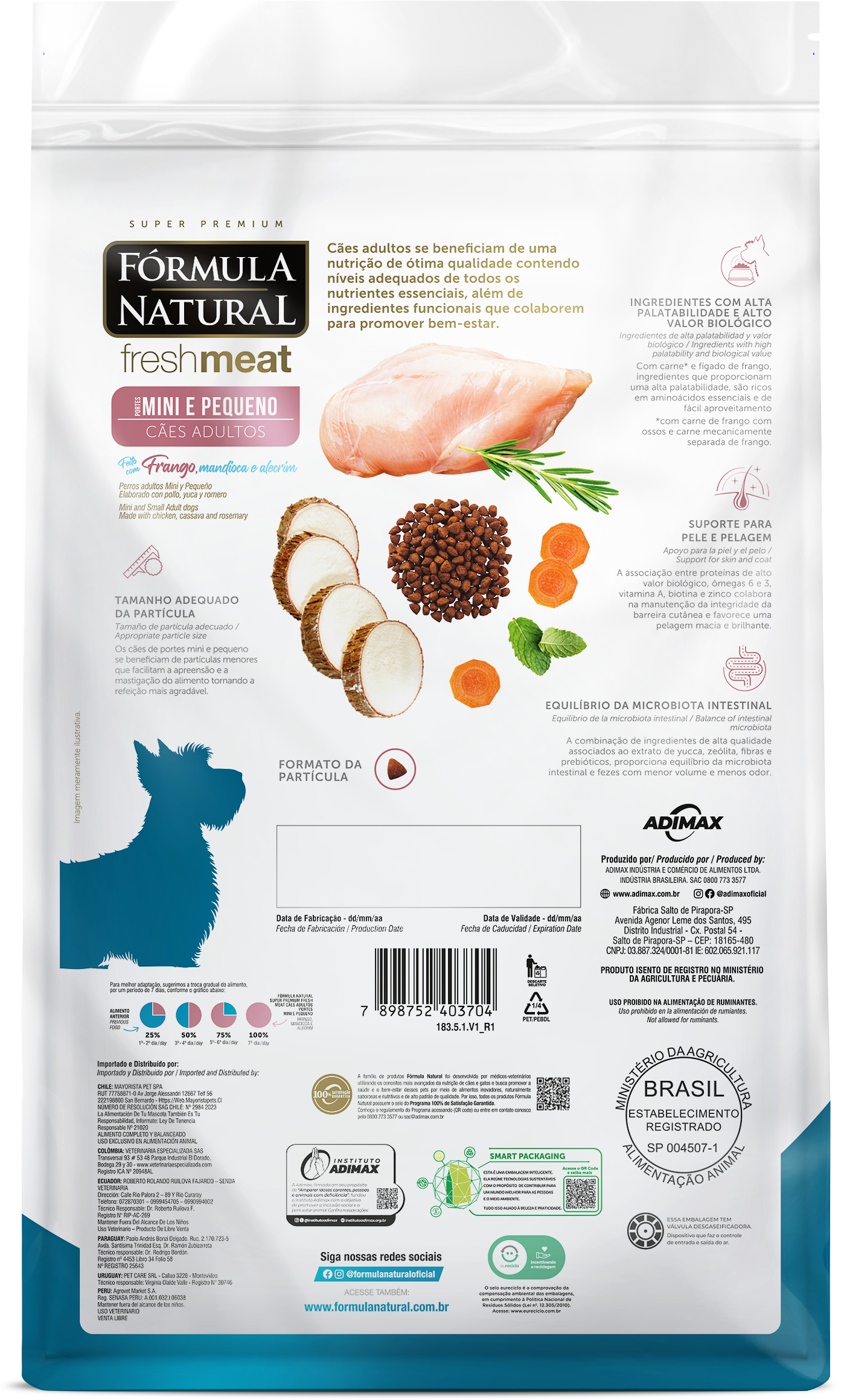 Ração Fórmula Natural Fresh Meat Adultos Portes Mini e Pequeno | PET H ...