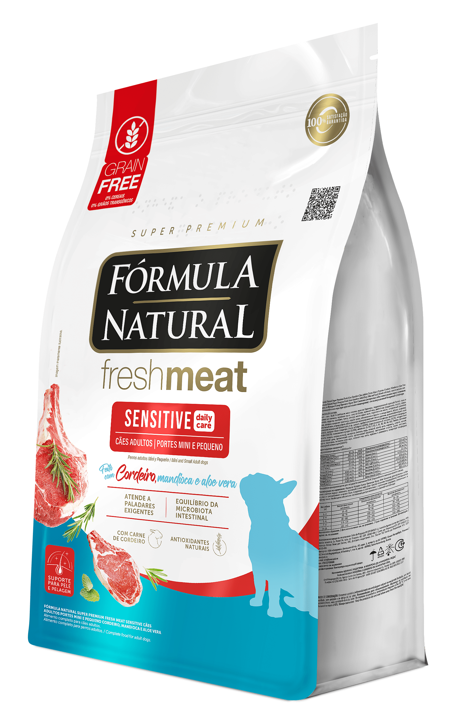 Fórmula Natural Fresh Meat Sensitive Cordeiro 10,1kg | PET HERE - Pet Here