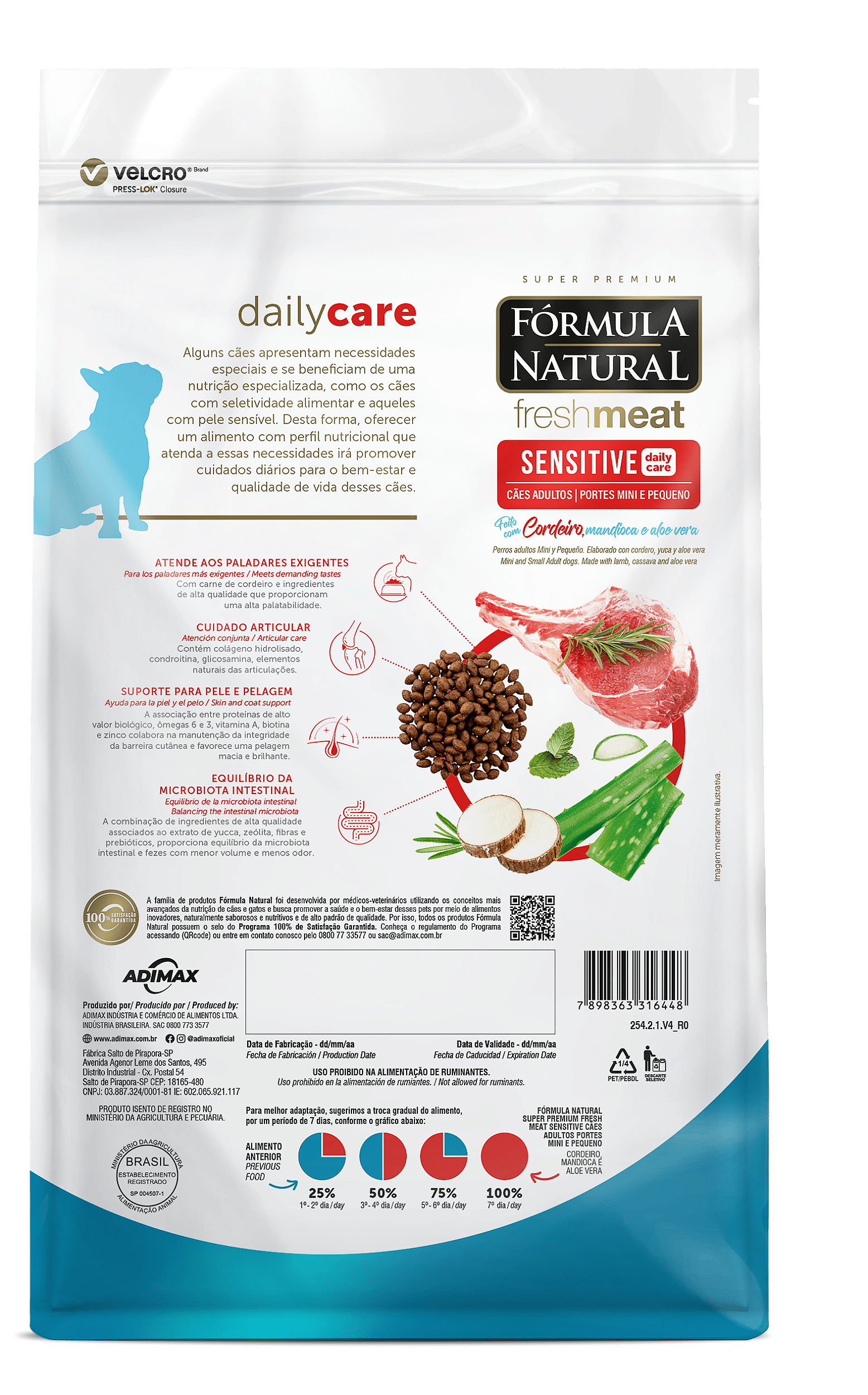 Fórmula Natural Fresh Meat Sensitive Cordeiro 10,1kg | PET HERE - Pet Here