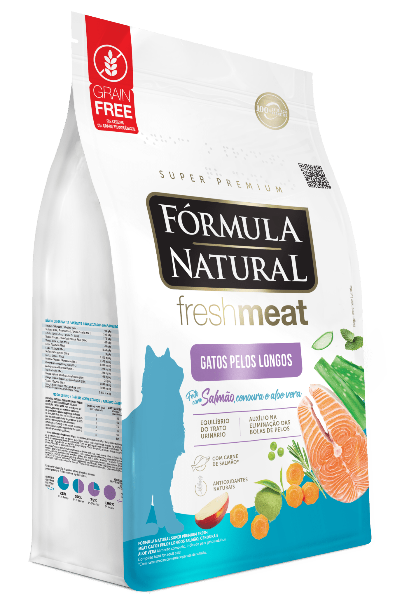 Ração Fórmula Natural Fresh Meat Gatos Pelos Longos Salmão | PET HERE ...